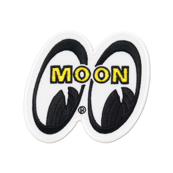 MOON Eyeshape Patchムーン アイシェイプ パッチアイシェイプの中に MOON と書いてあるパッチ(ワッペン)です。縫い付けるのはもちろん、アイロンの熱で手軽に生地に貼り付けることも出来るので、カバーオール、ジャケット、キャ...