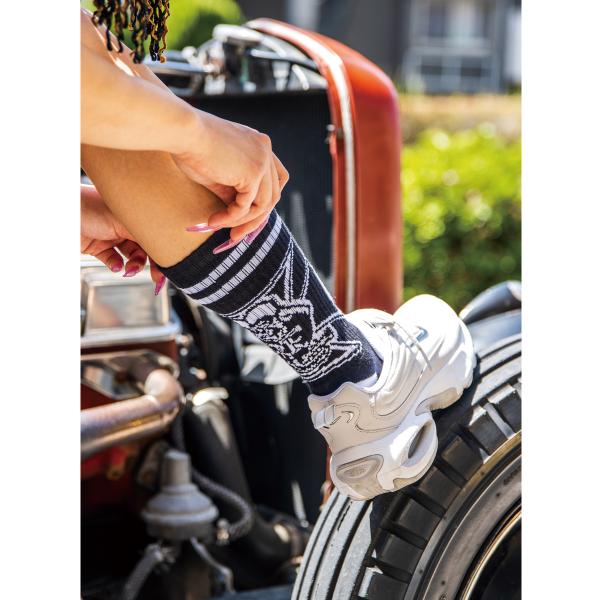 Rat Fink Iron Cross Socksラットフィンク アイアン クロス ソックスIron Cross と Rat Fink がデザインされた ソックスです。足裏には、 Ed Roth のロゴも入り、足の甲には、R.F  ロゴ、シ...