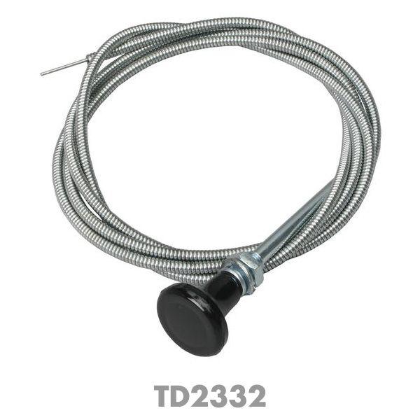 6ft. Choke Cable Kit with Knob, Steel Core with Zinc Plated Shroud6フィート（180cm）のハンド コントロール チョーク ケーブル キット。