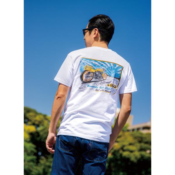 Bonneville #9009 T-shirtボンネビル #9009 TシャツS-XLサイズ 5,280円(4,800円)、XXL サイズ 6,160円(5,600円)Bonneville Speed Week に Attempt を試み...