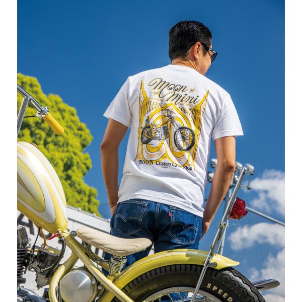 MCCS MOON Mini T-shirtMCCS ムーン ミニ TシャツS-XLサイズ 5,720円(5,200円)、XXL サイズ 6,600円(6,000円)YAMAHA SR250 Sleek Chopper “MOON Mini...