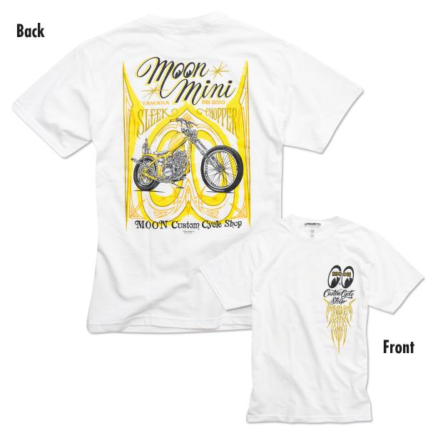 MCCS MOON Mini T-shirtMCCS ムーン ミニ TシャツS-XLサイズ 5,720円(5,200円)、XXL サイズ 6,600円(6,000円)YAMAHA SR250 Sleek Chopper “MOON Mini...