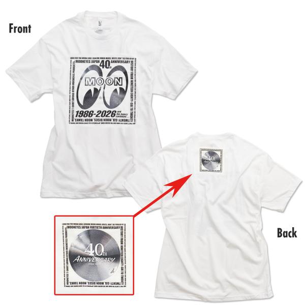 MOONEYES 40th Anniv. Square Logo T-shirtムーンアイズ 40th Anniv. スクエア ロゴ TシャツS-XL サイズ 3,960円(3,600円)、XXL 4,840円(4,400円)MOON Di...