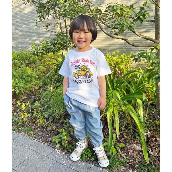 MOON Best Hot Rodder Infant T-shirtムーン ベスト ホット ロッダー インファント Tシャツデフォルメされた MOON BEAM に、ウィープラスが乗っている、Wildman 石井がデザインしたポップでキュ...
