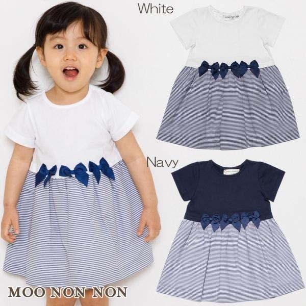 商品コード:5126688スカート部分のボーダーが夏の雰囲気にピッタリなマリンテイストたっぷりなワンピースが登場。上半身は汗をよく吸うカットソー（Tシャツ生地)生地使用し、スカート部分は涼しい布帛を使用した異素材ドッキングワンピ。中央につい...