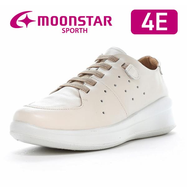 【発売日：2025年01月22日】丁寧な加工で仕上げた日本製ならではの履き心地にこだわった、レディースコンフォートシューズ「ムーンスター　スポルス」です。表革は足にやさしいドルチェスムースを使用し、履くほどに足に柔らかくフィットします。高反...