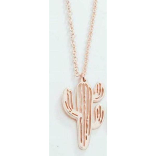 種類　ステンレス、ローズゴールドコーティングサイズ　約2.5cm×1.5cmブランド　MoonStream（ムーンストリーム）【商品説明】個性的でおしゃれなサボテンモチーフのネックレスです。ナチュラルで元気な印象を与えます。普段使いからカジ...