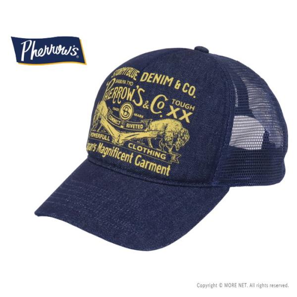 ■サイズ(cm)　実寸  頭回り ツバ  [FREE] 50~60 7  ■素材 フロントパネル・ツバ部分 : 綿 100%メッシュ部分 : ポリエステル 100% ブランド フェローズ PHERROW'S PHERROWS 正規取扱 品番...