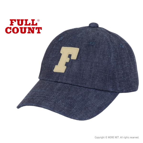 ■サイズ(cm)　実寸  頭周り ツバ  FREE 約58~62 7.5  素材 綿 100% 商品情報 ブランド フルカウント FULLCOUNT 正規取扱 品番 6843L 商品名 ロークラウン デニムベースボールキャップ 「F」6Pa...