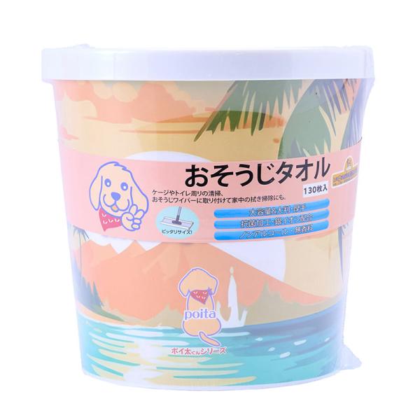 シートサイズ(最大値)：約20.0×30.0cm対象：犬、猫材質：レーヨン、ポリエステル成分：精製水、塩化ベンザルコニウム、パラベン、銀イオン生産国：中国商品区分：犬猫用掃除用品●大容量・大判・厚手のおそうじタオルです。●ケージやトイレまわ...