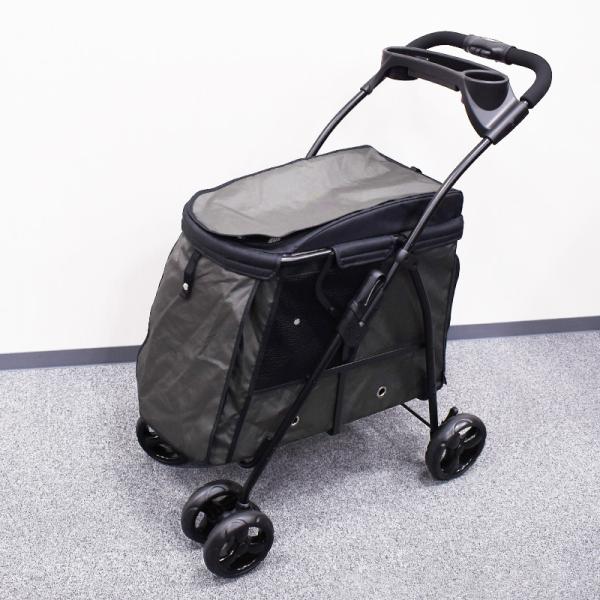 サイズ(最大値)：使用時：約幅53.5×奥行78.0×高さ99.0cm重量：約7kg対象：小型犬、中型犬(2頭まで)耐荷重：25kg以下保証期間：1年セット内容：本体、取扱説明書兼保証書生産国：中国商品区分：犬用カート/キャリーカート/バギ...