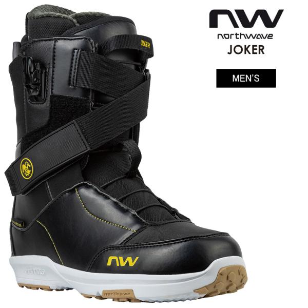 JOKERは、グラトリやフリーランに適したスノーボードブーツです。独自のスピードレースシステムとVストラップを採用し、足首の自由度としっかりとしたホールド感を両立しています。足の甲とスネ部分を独立して調整できるため、フィット感を自分好みにカ...
