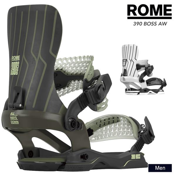 ROMEの定番フリーライドモデル「390Boss」のAW（アシムラップ）バージョン。内足側の自由度と外足側のサポート力を両立し、ボードとの一体感を保ちつつも、スタイルを出しやすい設計です。ウルトラアンクルプロストラップはAuxTech素材を...