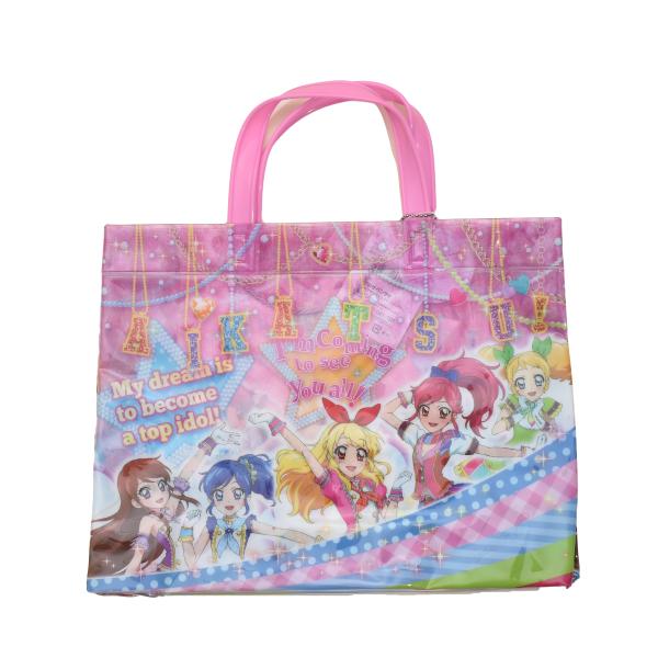 ビーチバッグ プールバッグ　　素材：PVC 中国製 サイズ：H260xW340xD100mm 持ち手含むと約H36cmになります。 マチが有るので水着やタオルなどが入ります 子供用の夏のお出かけバッグや小学校のプール授業、幼稚園・保育園の水...