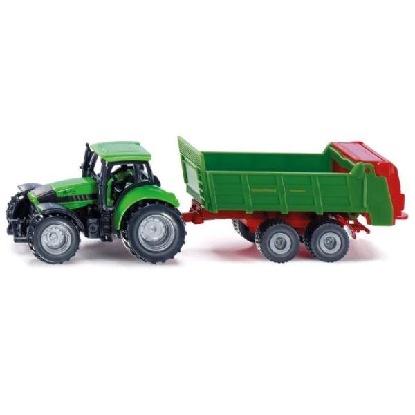 商品名：ジク SIKU DEUTZ-FAHRトラクター＆Strautmann肥料散布機 SK1673本体サイズ　165x36x45cmパッケージサイズ　約W19.6×H7.8cm※トミカ・ホットホイールほどのミニサイズ生産地：中国素材・成分...