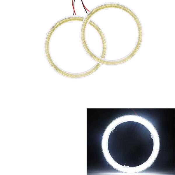 タイプ：イカリング 80mm 51連　発光色：ホワイトサイズ：カバー外径約84ｍｍ　カバー内径約68ｍｍランプの裏には両面テープが付いて、簡単に取り付けます。応用：フォグランプ、ヘッドライト、ポジションランプ等様々な用途で使用できます。出荷...