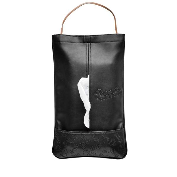 本体材質:[表地]合成皮革 カラー:ブラック 製品サイズ(wxdxh):220x20x320mm 単品重量:210gスヌーピーとウッドストックの型押しデザインが可愛いレザー素材のティッシュボックスカバーです。ポケット付きでポケットティッシュ...