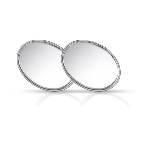 ?コンパクトデザイン??サイズ：約50mm×50mm?優れた素材??頑丈なアルミ合金製のハウジングで、割れにくく、優れた耐久性があります。?視野拡大??高品質のHD曲面ミラーは、斜め後方・下方の死角を補い、安全運転に役立ちます。バックでの駐...