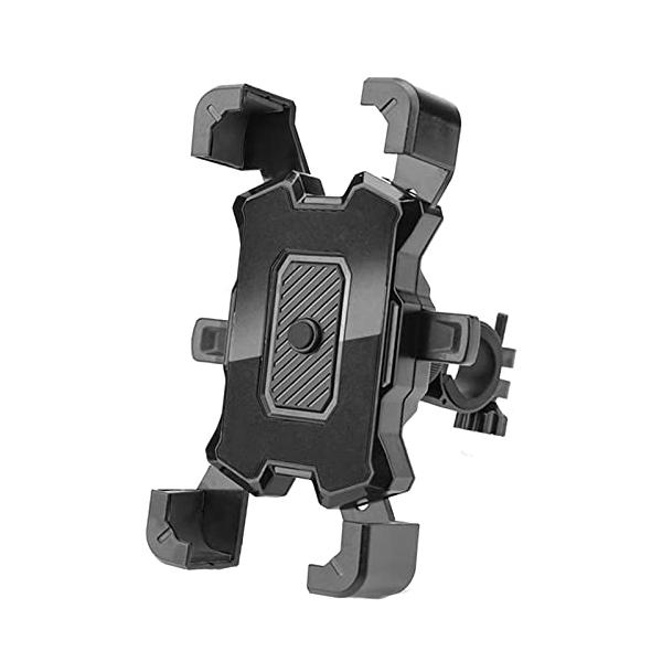 ALLVD 自転車 スマホ ホルダー ワンタッチ固定式ロードバイク スマホホルダー 360度回転自転車 携帯 ホルダー GPSナビ 脱落防止 強力固定 適用 4.8-6.8インチ (ブラック)