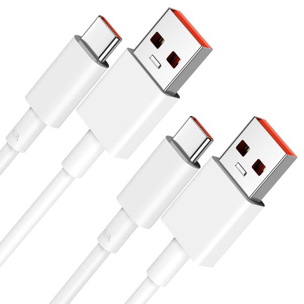【パッケージ内容】: Xiaomi適用6A USB Type-C データケーブル*2本 (2M）。 注意:ターボチャージ急速充電を実現するには、Xiaomi純正のACアダプター(別売)と合わせてご利用ください。Xiaomiが販売している公式...