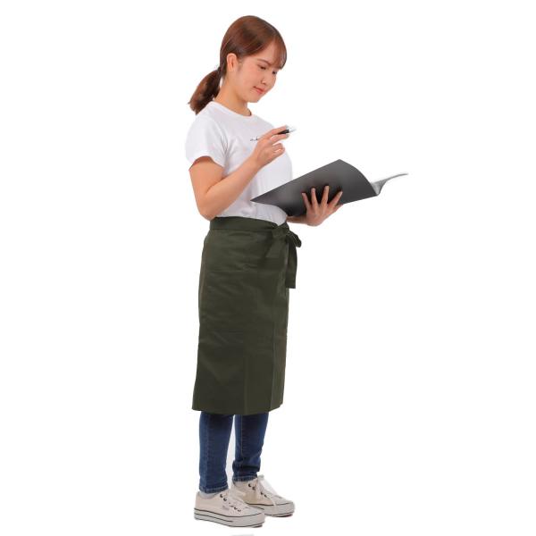 【商品概要】?【シンプル＆おしゃれな腰エプロン】シンプルでスタイリッシュな無地のショートエプロン。お尻が隠れるカフェエプロンは家庭でも職場でも使える、フリーサイズで男女兼用のユニセックスデザイン。?【選べる8カラー展開でコーデ自在】料理や掃...