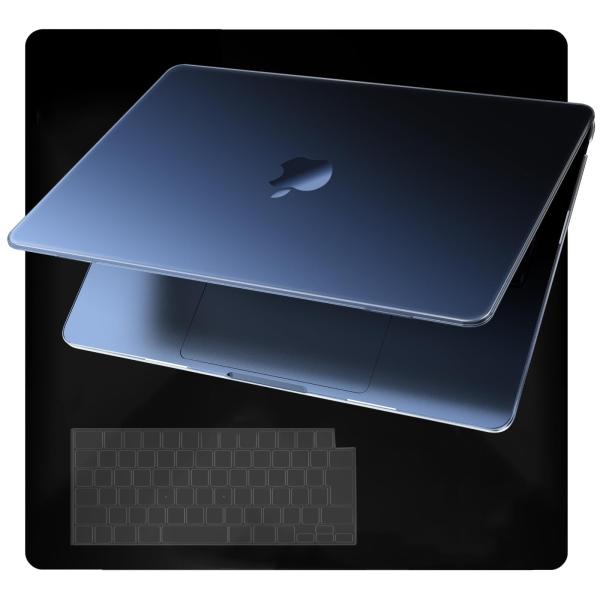 【??100%カラーマッチ、リアルミッドナイト】2024 2023 MacBook Air 15インチケース専用に設計されています。 微妙なミッドナイトトーンの高透明マットにより、この MacBook Air m2 ケースは目に見えない鎧に...