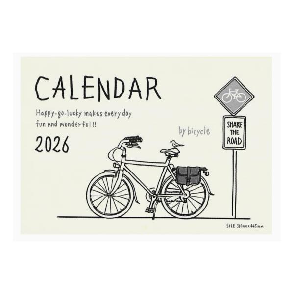 【商品概要】リュリュ 2026 壁掛 イラストカレンダー素材原材料：紙生産国：日本【商品説明】こだわりのイラストで人気のカレンダーです。<br>大きいサイズでスケジュールがたっぷり書き込め、和洋どんなインテリアにも馴染みます。　...