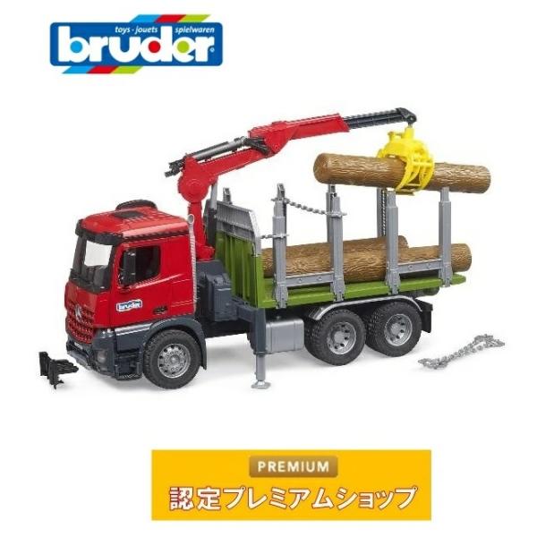 【発売日：2023年05月20日】商品名：Bruder BRUDER MB Arocs ティンバートラック 03669サイズ：55.0×18.5×28.5cm対象年齢：４歳〜車体仕様：トラック本体・クレーン付属品：丸太3本、グラップル メー...