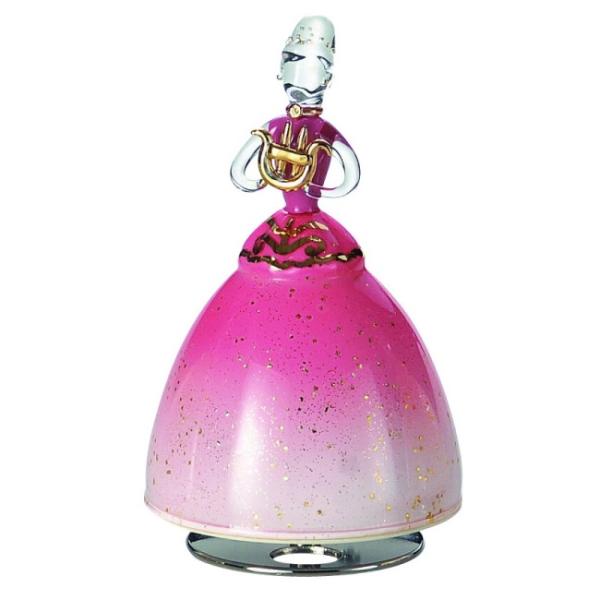 商品名：ハープを持つ貴婦人 PK　曲：ジュトゥヴサイズ：Φ72×H112mmパッケージ：ダンボール箱・W105×D105×H145mm素材・成分：ガラス・金属他生産地：中国