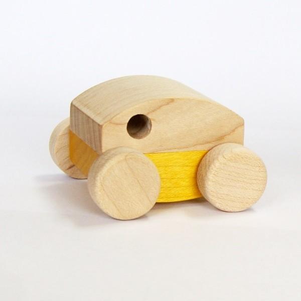 商品名：ガレージ用　車（イエロー）　Mastro Geppetto対象年齢：３歳〜サイズ：5.2 x 3.5 x 5cm素　材：木生産国：日本この商品は、ガレージから車が走り出すおもちゃのオプションの車です。“garage” は車庫の上の煙...