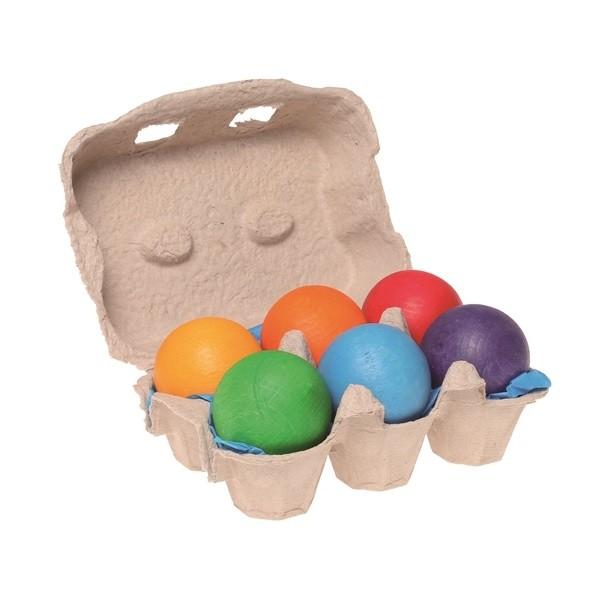 木のおもちゃ つみき 人気の知育玩具商品名：GMボール・レインボー GM10239サイズ：φ4.5cm対象年齢：1歳〜材質 : 木メーカー：GRIMM'Sグリムス赤ちゃんの手遊びや積み木のパーツとして使い方豊富な木のおもちゃです。【ご確認く...