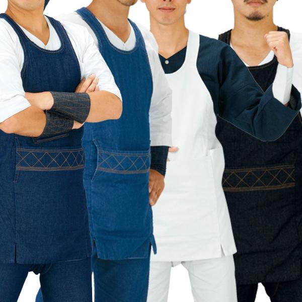 品質＝綿100％ 6.5オンスサイズ＝小・中・大・特大・超特大製品洗い加工済製品洗い加工をしていますので洗いざらしのソフトな風合いに仕上げております。 ●デニム腹掛 サイズ表サイズ 適用身長（目安） 身丈 身巾小：適用身長（目安）155〜1...