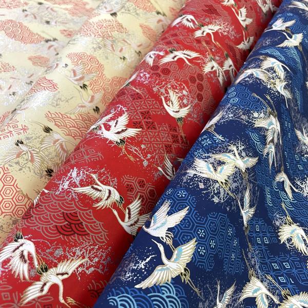 友禅染の着物のような華やかな柄の和紙です。折り紙、和紙人形、小物作り等々のクラフトにお使い頂けます。サイズ： 630mm x 930mm (柄により若干誤差があります。)産地： 京都備考： 機械漉和紙