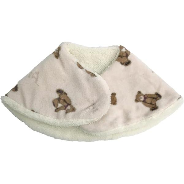 おやすみマフラー ネックウォーマー 寝具 サンゴパイル　 防寒 冷え対策柔らかいボア首回りを暖めてくれおやすみマフラー可愛いアニマル柄と無地のリバーシブル仕様でお持ちのルームウエアに合わせて使い分け出来ます。就寝時に首元が冷える方、肩こりの...