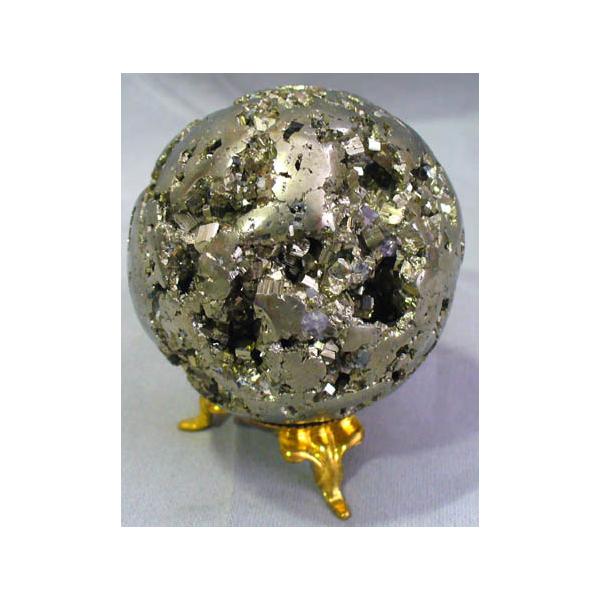 直径：6cm重量：g月面のように見える非常に神秘的な黄鉄鉱の丸玉（台座付き)