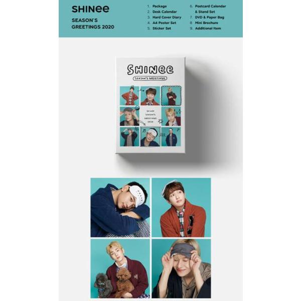 タイトル: SHINee （シャイニー）2020 Season's Greetings発売日: 2019-12-17パッケージの重量: 1600 g内容物1. Package: 220 X 310 X 88mm2. Postcard Cal...