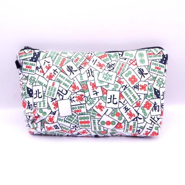 ・麻雀牌柄 ポーチ 237M006・大きさ　13cm×20cm・中国製
