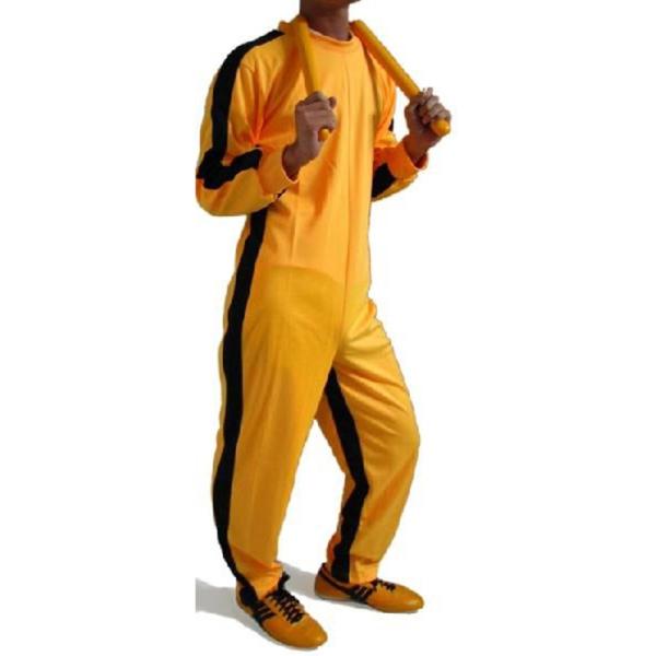 ※XLサイズは在庫分で終売【リニューアル・濃橙色で再入荷】※小中学生用のサイズ＝130cm、150cmサイズも新入荷ブルース・リー/死亡遊戯 イエロートラックスーツ(廉価版)●長袖、●背面チャック式、●ポリエステル製、●タンブラー乾燥不可※...