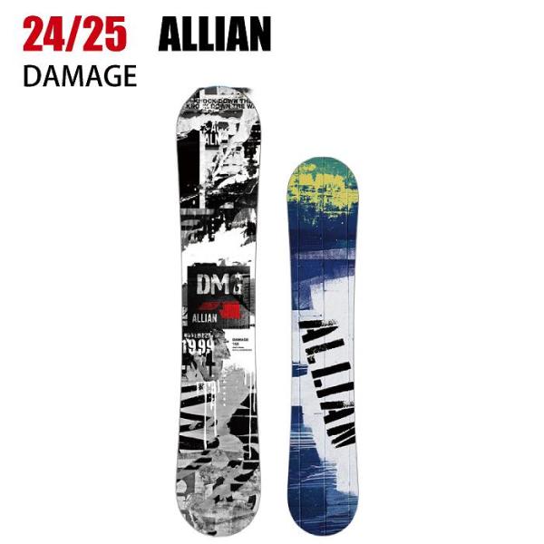 [商品名] 2024/2025 ALLIAN DAMAGE[サイズ] 147/150/153/155[カテゴリ] フリースタイル/グラトリ/ラントリ/パークDAMAGEはソフトフレックス、ミッドキャンバーでありながら優れた反発と安定感が特徴...