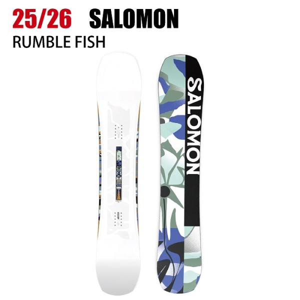 [商品名] 2025/2026 SALOMON RUMBLE FISH[サイズ] 140/144/148/152/155[カテゴリ] オールラウンド/フリースタイル/カービング/パークRumbleFishはパウダーとフリースタイルの良いとこ...