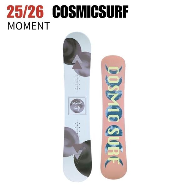 [商品名] 2025/2026 COSMICSURF MOMENT[サイズ] 139/142/146[カテゴリ] オールラウンド/フリースタイル/グラトリ/パーク新たに設定されたこのモデルは、各サイズによってフレックスが設定。138cmはフ...