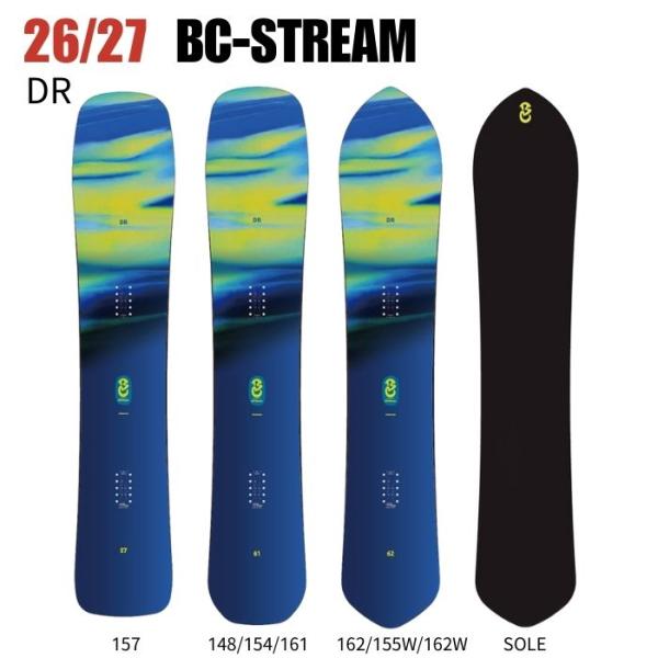 【発売日：2026年12月01日】[商品名] 2026/2027 BC-STREAM DR[サイズ] 148/154/157/161/162/155W/162W[カテゴリ] パウダー/オールラウンド/フリースタイル/カービング/フリーライド...