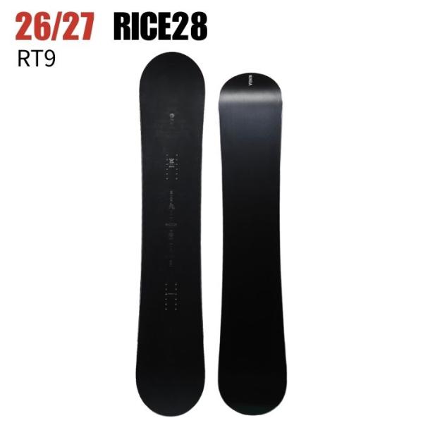【発売日：2026年12月01日】[商品名] 2026/2027 RICE28 RT9[サイズ] 151/154[カテゴリ] フリースタイル/グラトリ/ラントリ/パークRT9は、誰にでも優しいボードじゃない。圧倒的なカービンググリップと計算...