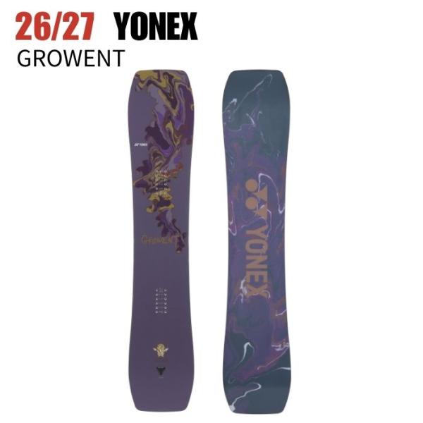 【発売日：2026年12月01日】[商品名] 2026/2027 YONEX GROWENT[サイズ] 147/150/153/156[カテゴリ] フリースタイル/グラトリ/ラントリ/パークスタイルと上達を両立する乗せ系グラトリボード短め全...