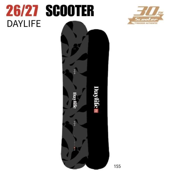 【発売日：2026年12月01日】[商品名] 2026/2027 SCOOTER DAYLIFE 30TH[サイズ] 155[カテゴリ] オールラウンド/パウダー/カービング/フリーライドDAYLIFEは、スピード感あるターン性能、起伏に富...