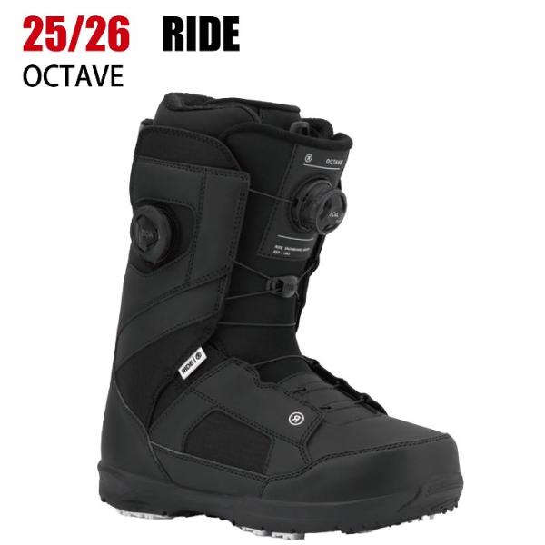 [商品名] 2025/2026 RIDE OCTAVE[サイズ] 25.0cm〜31.0cm[カテゴリ] ダブルBOA/フリースタイル/グラトリ/ラントリ/パークOCTAVEは快適性とパフォーマンスを追求したミッドフレックスタイプのオールマ...