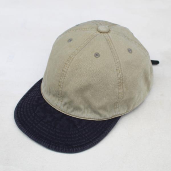 HIGHER/ハイヤー CHINO × OXFORD BRIM FADED CAP BEIGEハイヤーより本体にチノ素材とブリムにオックス素材を使った６枚パネルのキャップ。異なる2トーンの素材感を活かした雰囲気が魅了的です。チノ・オックス共...