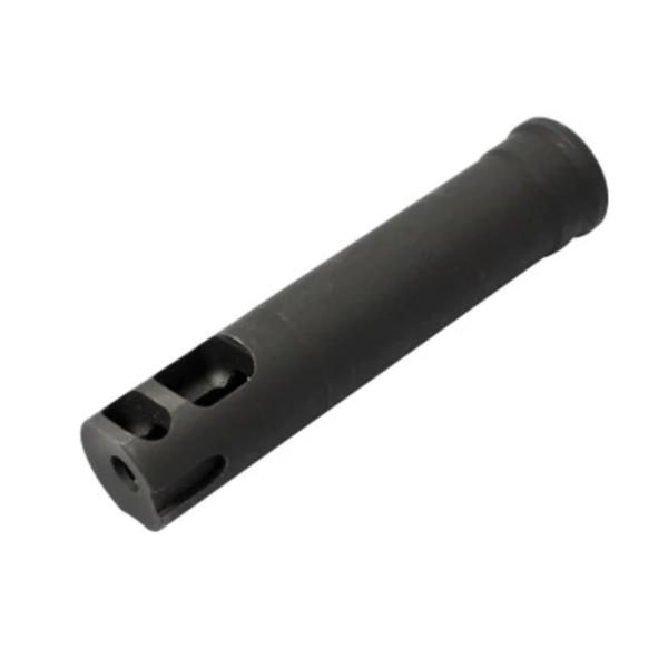 【106mmロングタイプ】迫力あるロングサイズで、銃口周りのシルエットをタクティカルに強化！【高耐久スチール製】強度と耐摩耗性に優れたスチール素材を採用し、長期使用でも安心の耐久性！【14mm逆ネジ（CCW）対応】幅広い電動ガン・GBBに対...