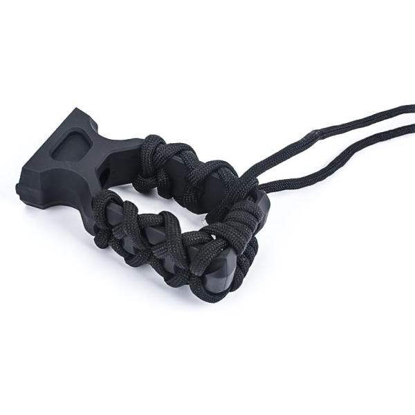 【M-LOK/KEYMOD両対応】最新規格のM-LOKとKEYMODどちらにも装着可能な万能フォアグリップ！【パラコード巻きデザイン】握りやすさUP＋緊急時にはパラコードを展開して使用可能な実用構造！【軽量スケルトン構造】無駄を省いたスケル...
