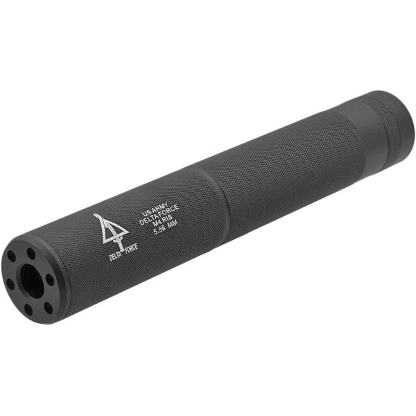 - DELTA FORCE部隊章刻印入りのリアル外観サイレンサー- 東京マルイM4シリーズ対応（14mm逆ネジ）でポン付け可能- 硬質アルマイト処理×CNC切削アルミ構造で高耐久- 内部スポンジ入りで高音域を軽減＆トレーサー収納にも対応- ...